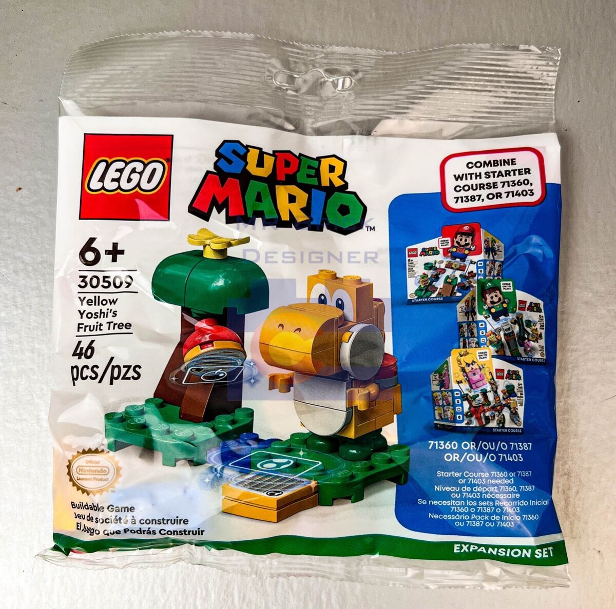 30509 Super Mario Yellow Yoshi’s Fruit Tree Expansion Set Polybag ...